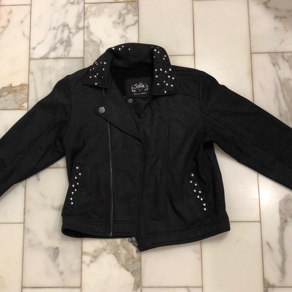 Justice | Jackets & Coats | Justice Girls Iridescent Black Jacket ...